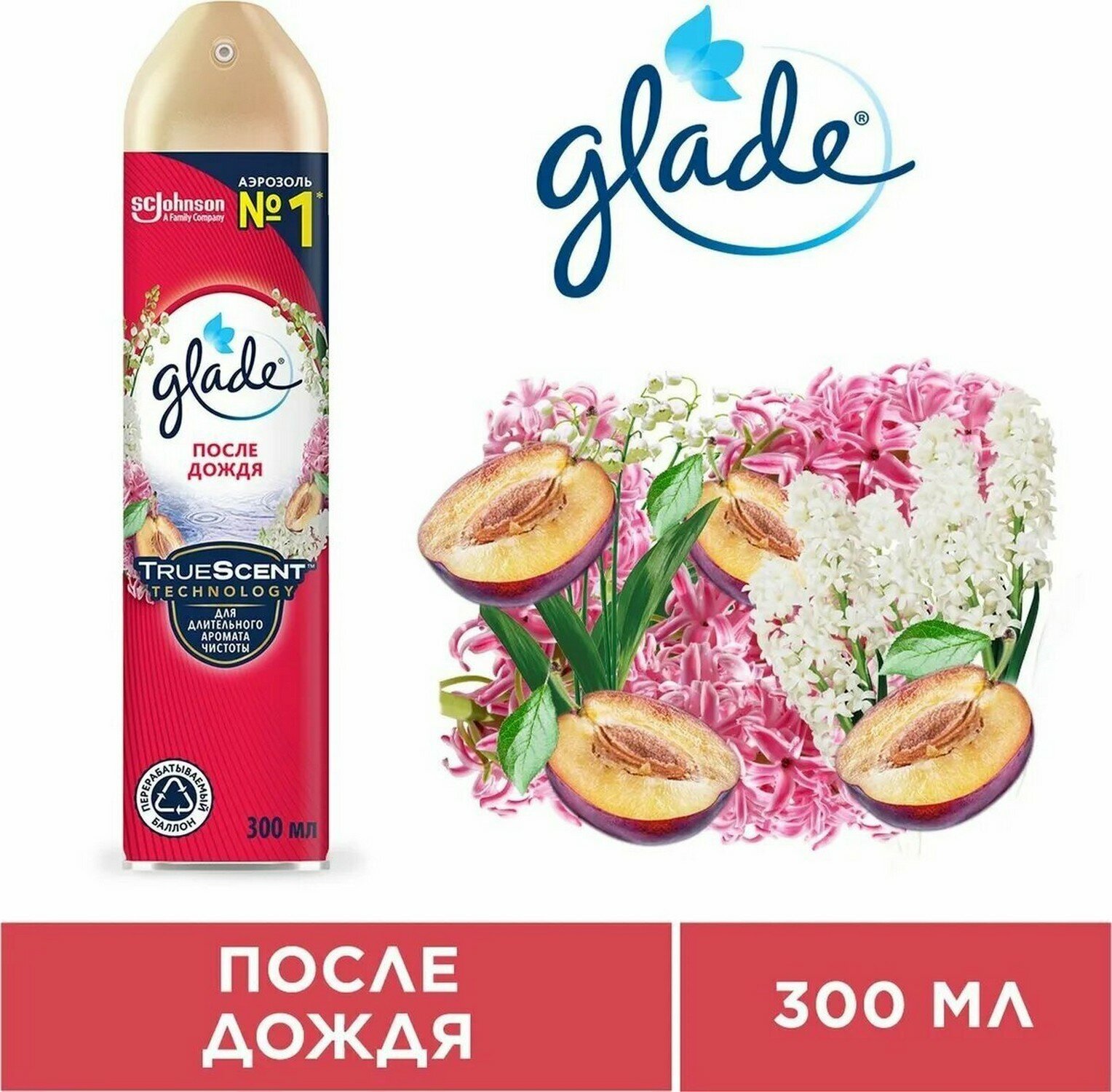 Glade Освежитель воздуха После дождя, 300 мл - 1 шт
