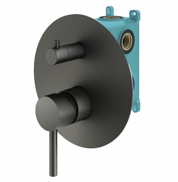 Комплект встраиваемого смесителя для душа Plumberia Selection IXO KIT1901GR, Графит матовый