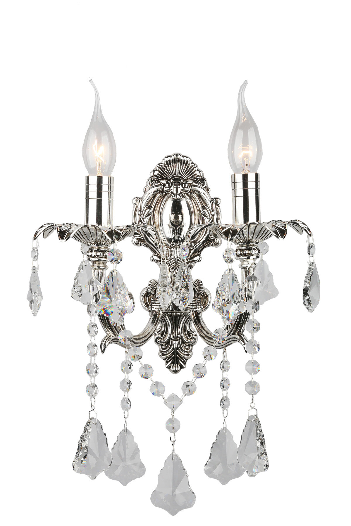 Бра хрустальное Omnilux OML-77711-02 Grosseto серебро