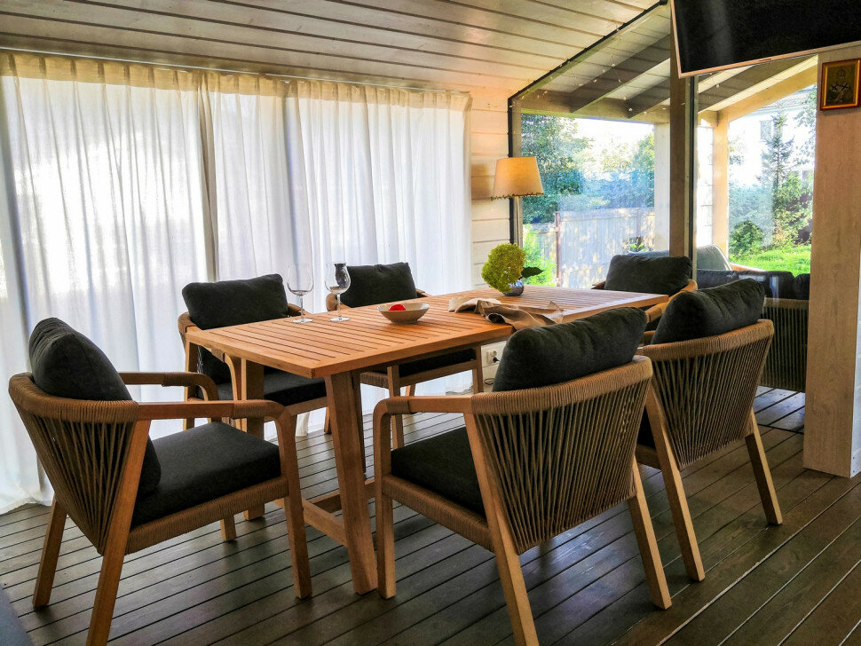 Обеденная группа Ideal Patio LEONOREN стол тик 180 Каркас натуральный