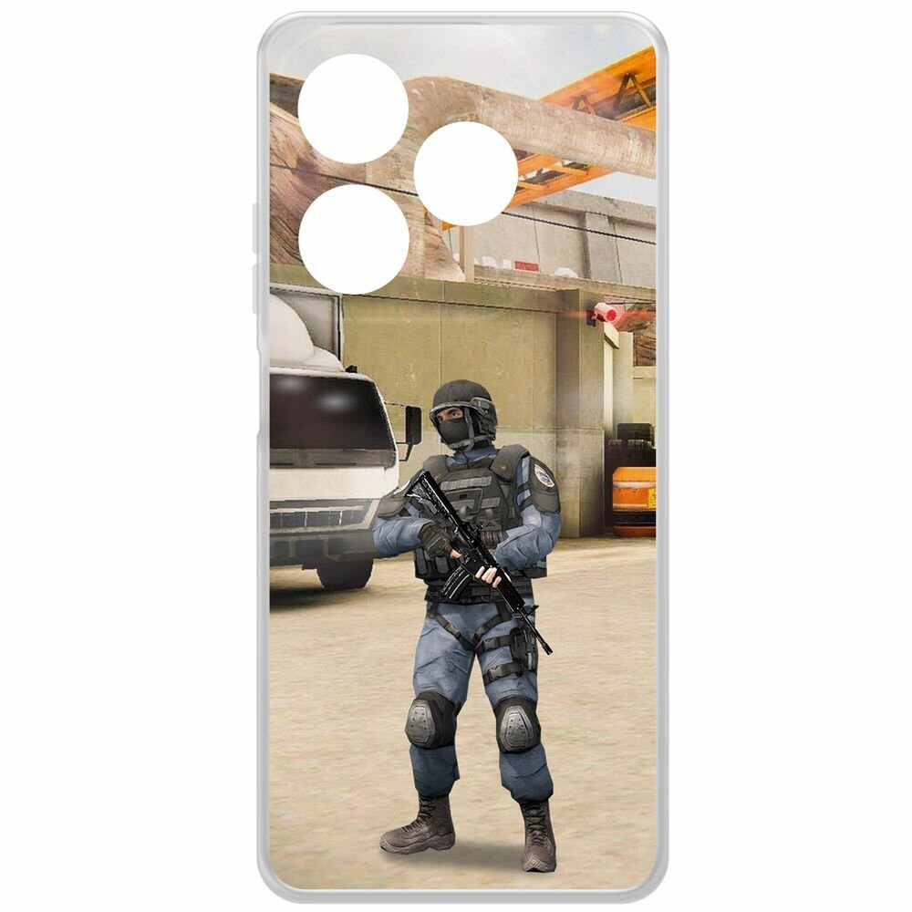 Чехол-накладка Krutoff Clear Case Cтандофф 2 (Standoff 2) - GIGN для INFINIX Smart 8 Pro