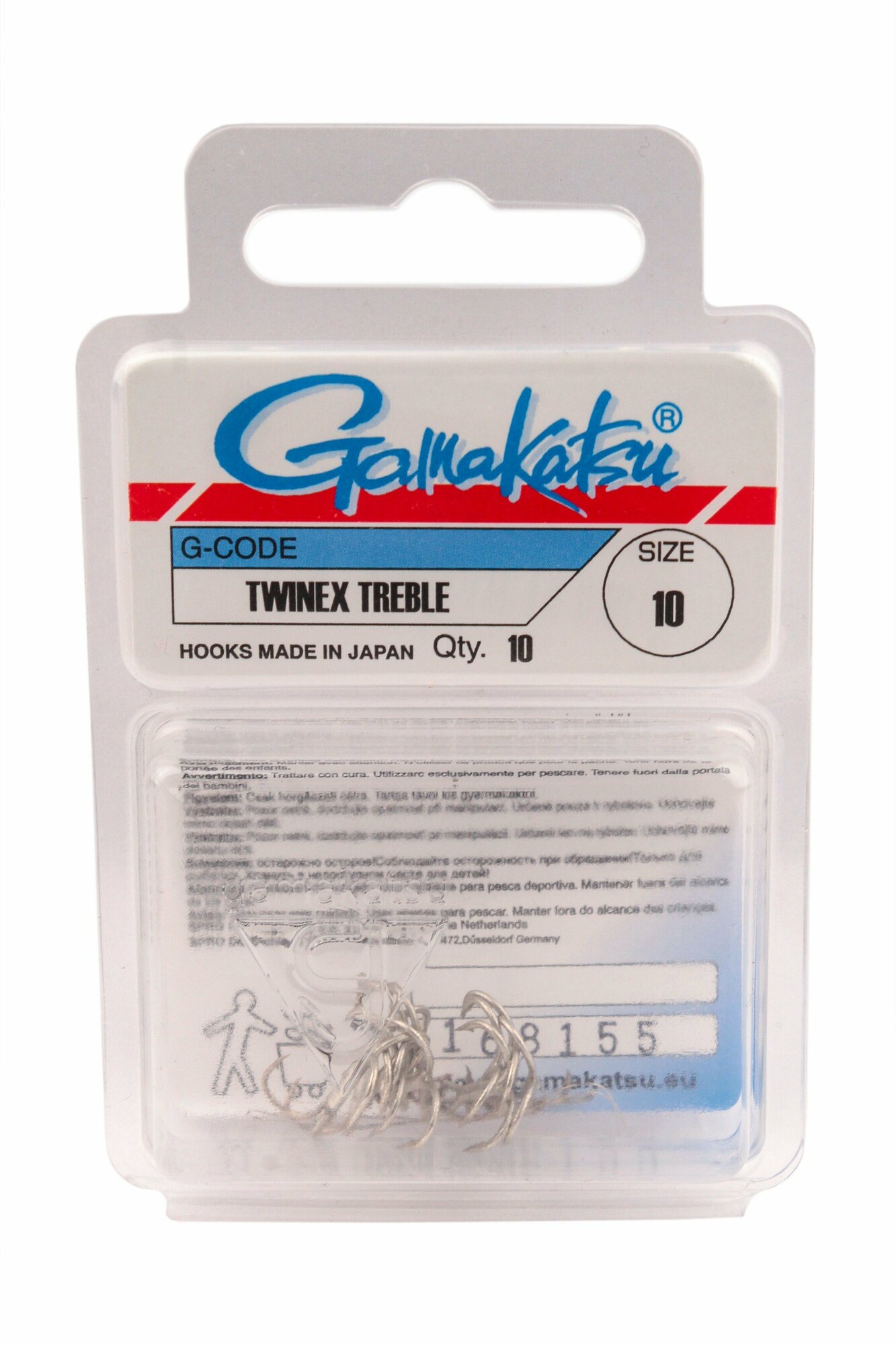 Gamakatsu тройной крючок Twinex никелированный №10 для морской и пресной рыбалки