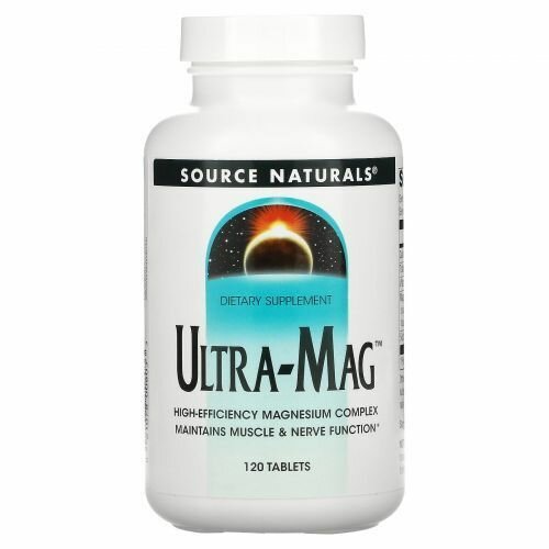 Source Naturals, Ultra-Mag, комплекс Магний+Витамин B6, 120 таблеток