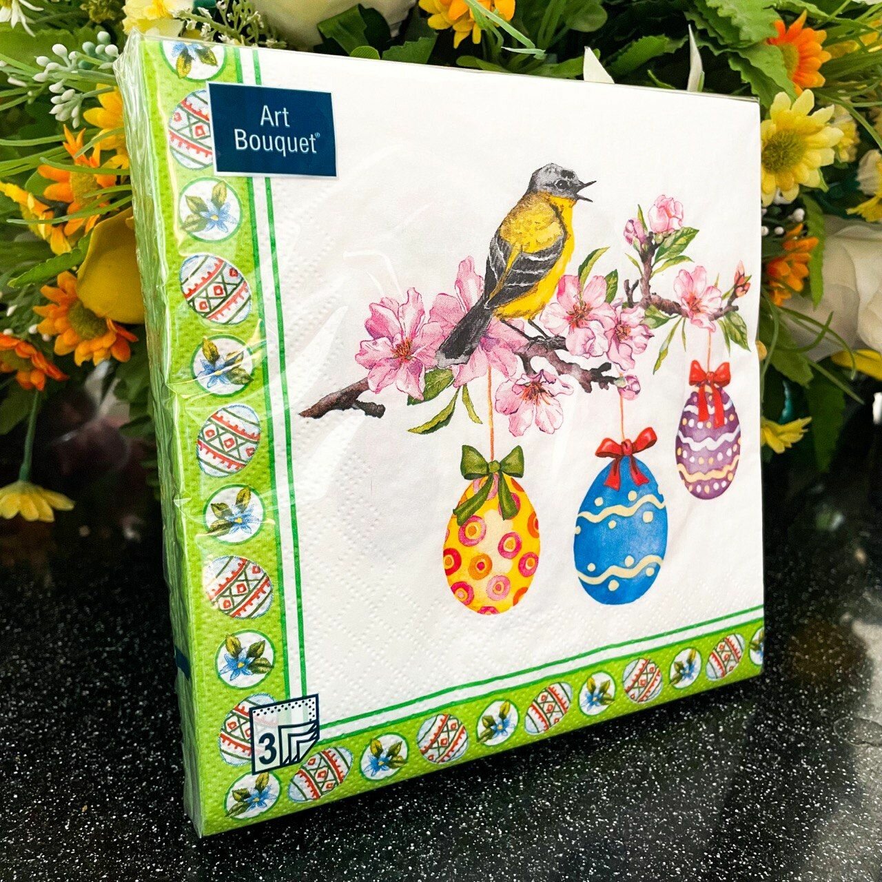 Салфетки Art Bouquet "Desna Design Весенняя сказка", 3 слоя, 33x33 см