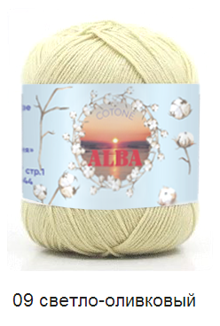 Пряжа ALBA 100% хлопок 09