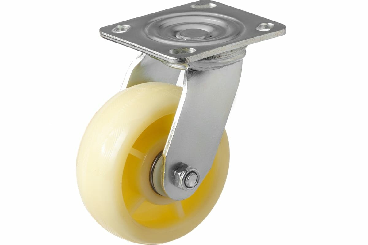 Колесо большегрузное нейлоновое 125 мм, 300 кг, поворотное с площадкой SCdn55 А5 1000114