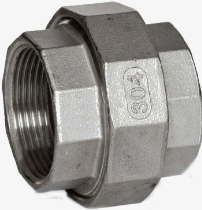 Американка (фитинг/муфта) вр-вр DN20 (3/4") (26,9мм)х10мм AlSl304