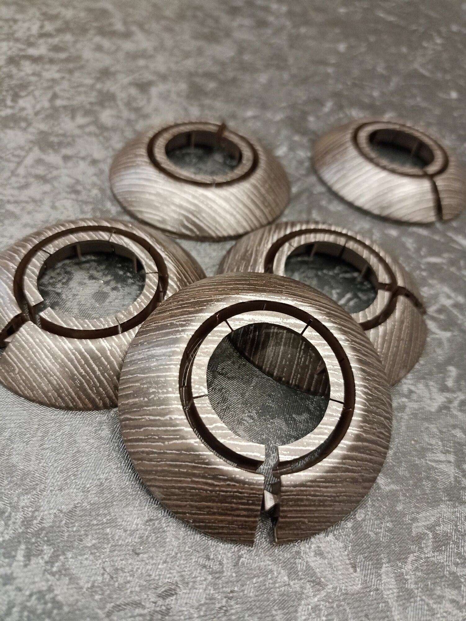 Обводы для труб, декоративные, 25-34 мм, цвет Венге темный, 5 шт.