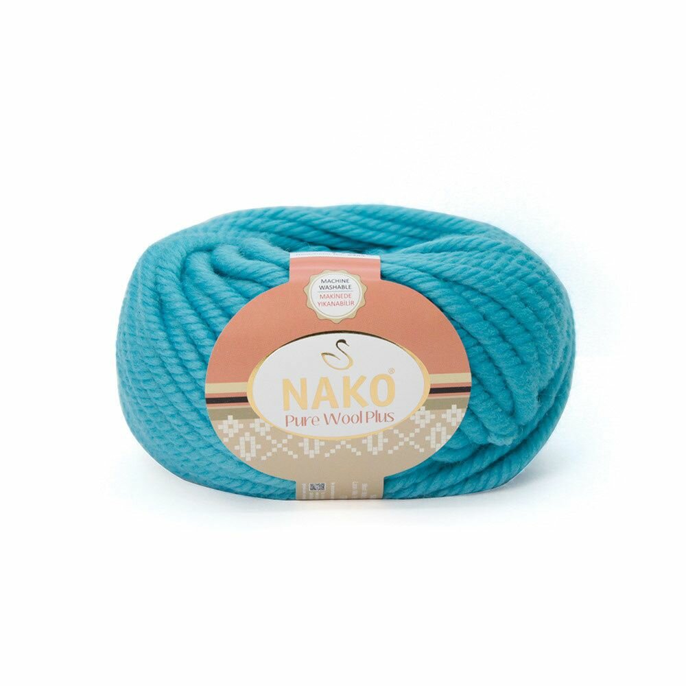 Пряжа Nako Pure Wool Plus 6404 (5шт*100гр-30м.)/100% шерсть