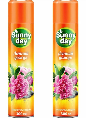 Освежитель воздуха Sunny Day, летний дождь, 300 мл, 2 шт