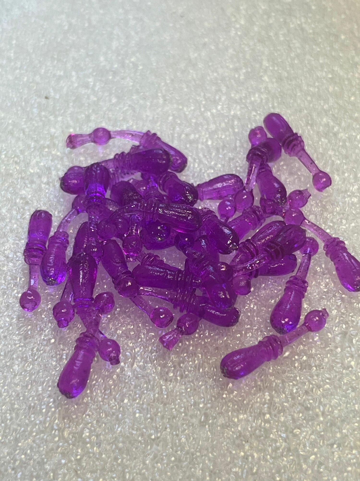 Приманка съедобная для мормышинга, наноджига, микроджига. Фиолет кристалл флюр