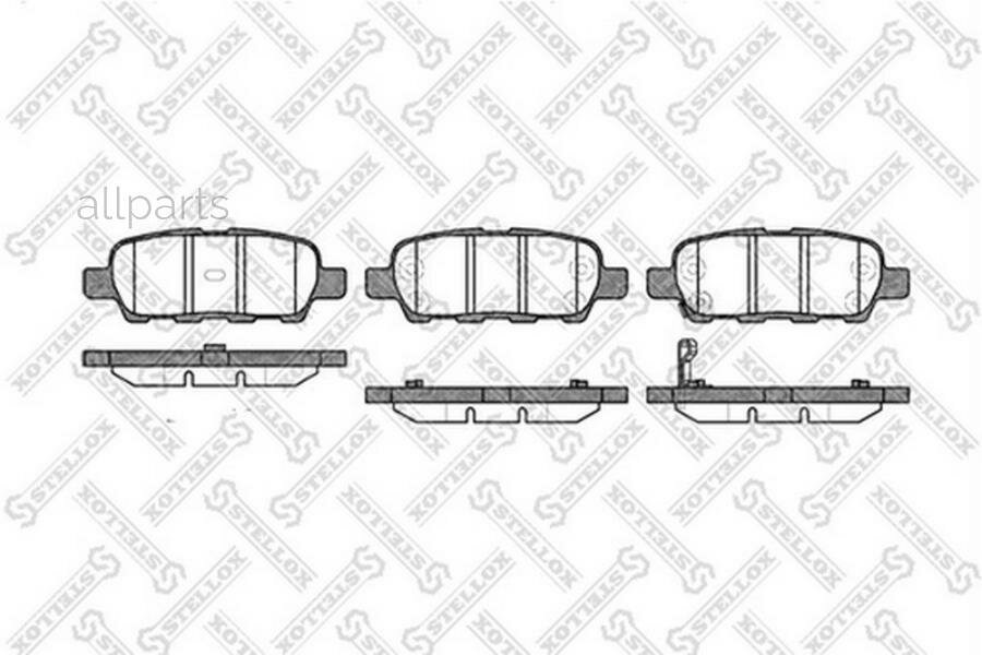 STELLOX 887001SX колодки диск. задн!\ DONGFENG, Nissan X-Trail 2.0-2.5i/2.2dCi/Skyline V35 01>