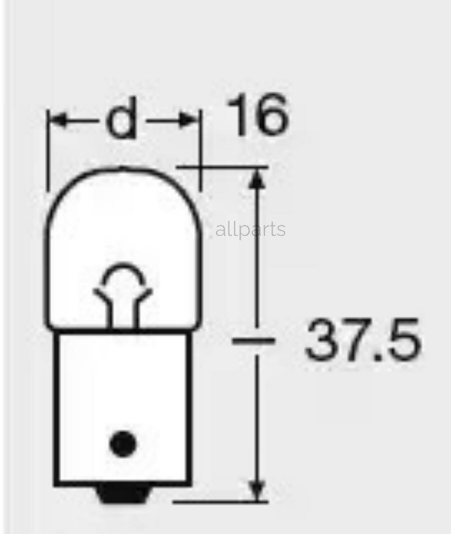 OSRAM 5007 лампа периферийная R5W 12V 5W 1ШТ.