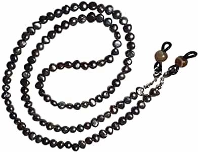 Цепочка для очков из черного жемчуга Hrustalek