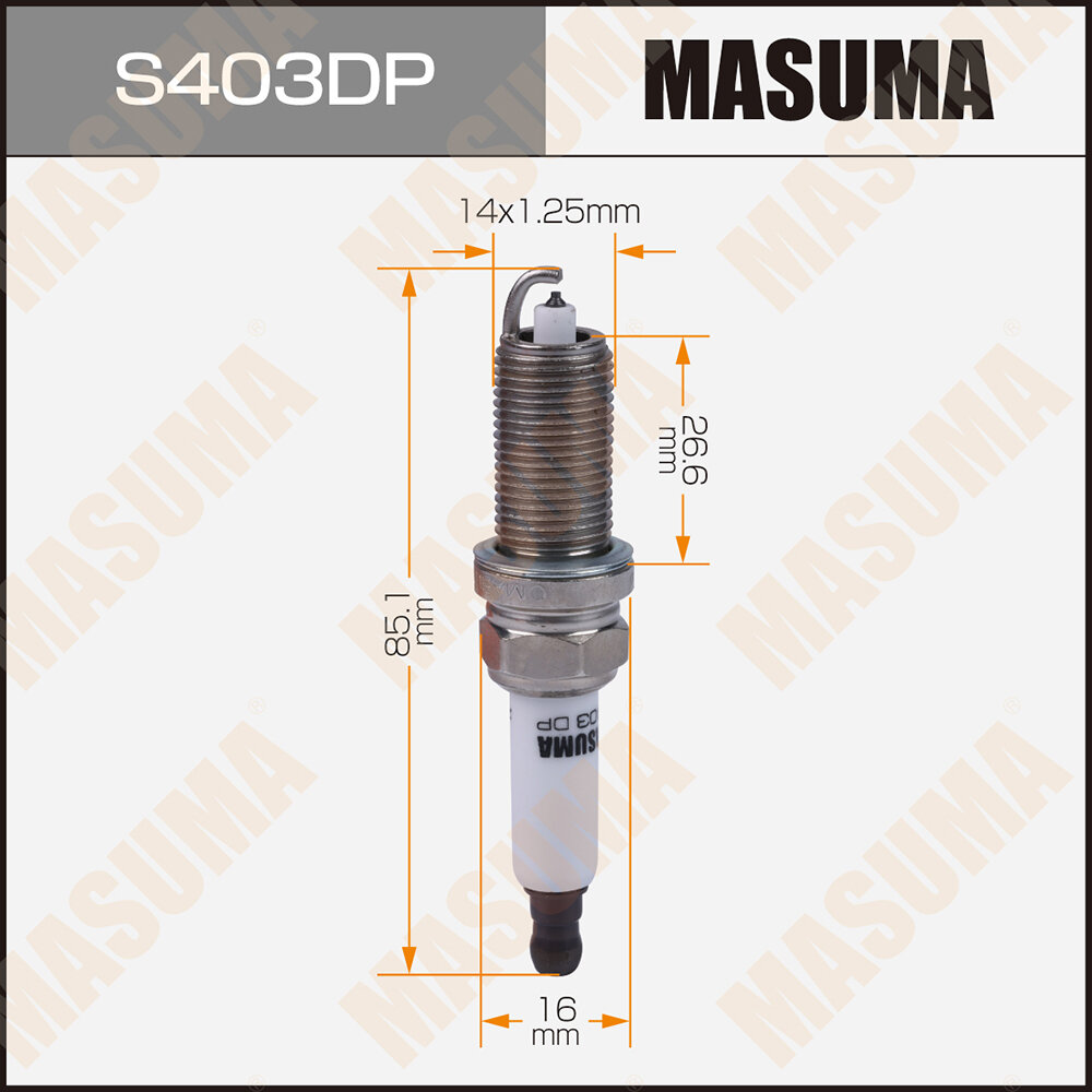 Свеча зажигания Masuma S403DP Double Platinum (PLZFR6A11S)