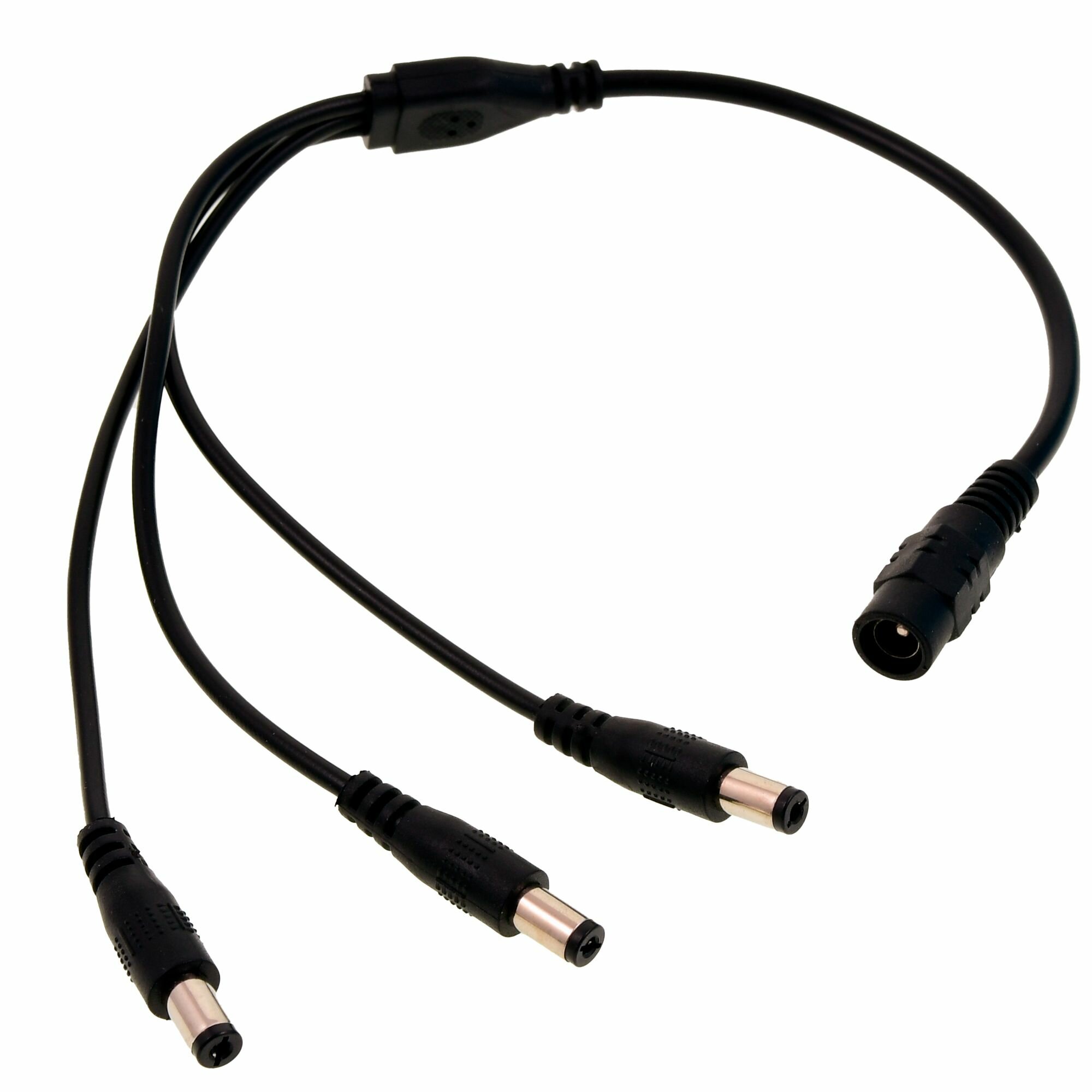 Разветвитель питания на 3 разъема 2.1х5.5 мм, 30 см (1 шт.)