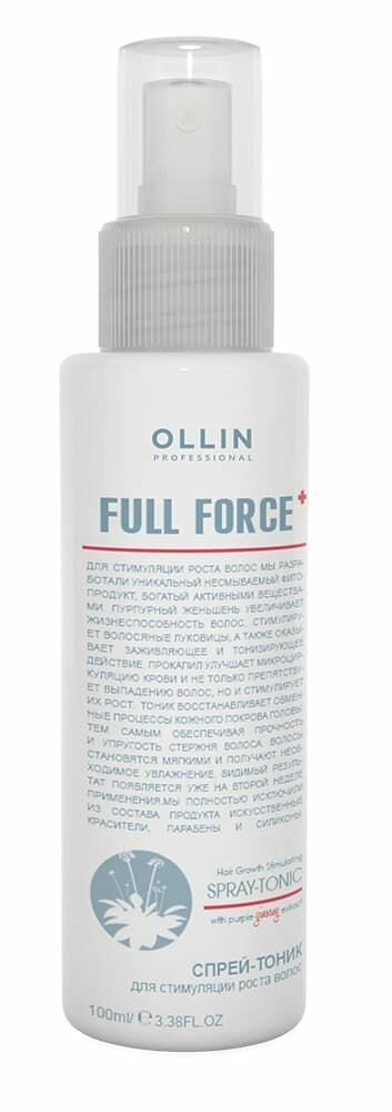 Ollin Full Force Спрей-тоник для стимуляции роста волос с экстрактом женьшеня 100мл