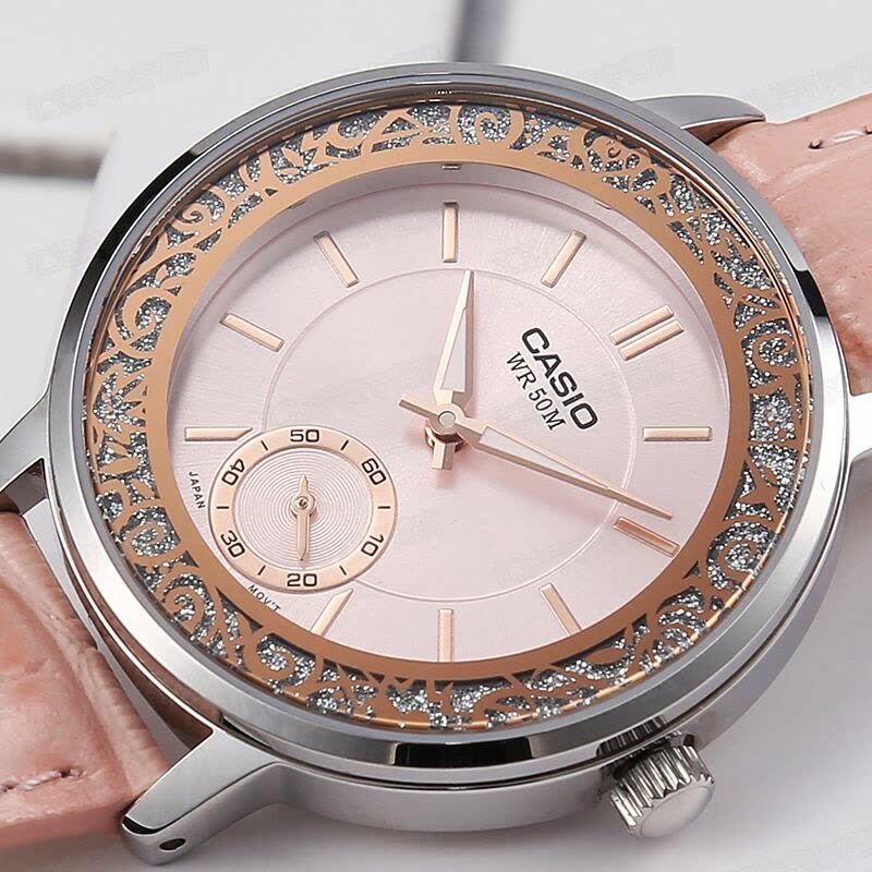 Наручные часы CASIO, серебряный, розовый — фото 1