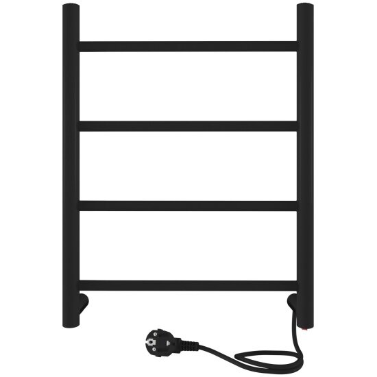 Полотенцесушитель Indigo® Line б/п (electro) 50/40 (скр. монтаж, унив. подкл. R/L, Черный муар) INDIGO