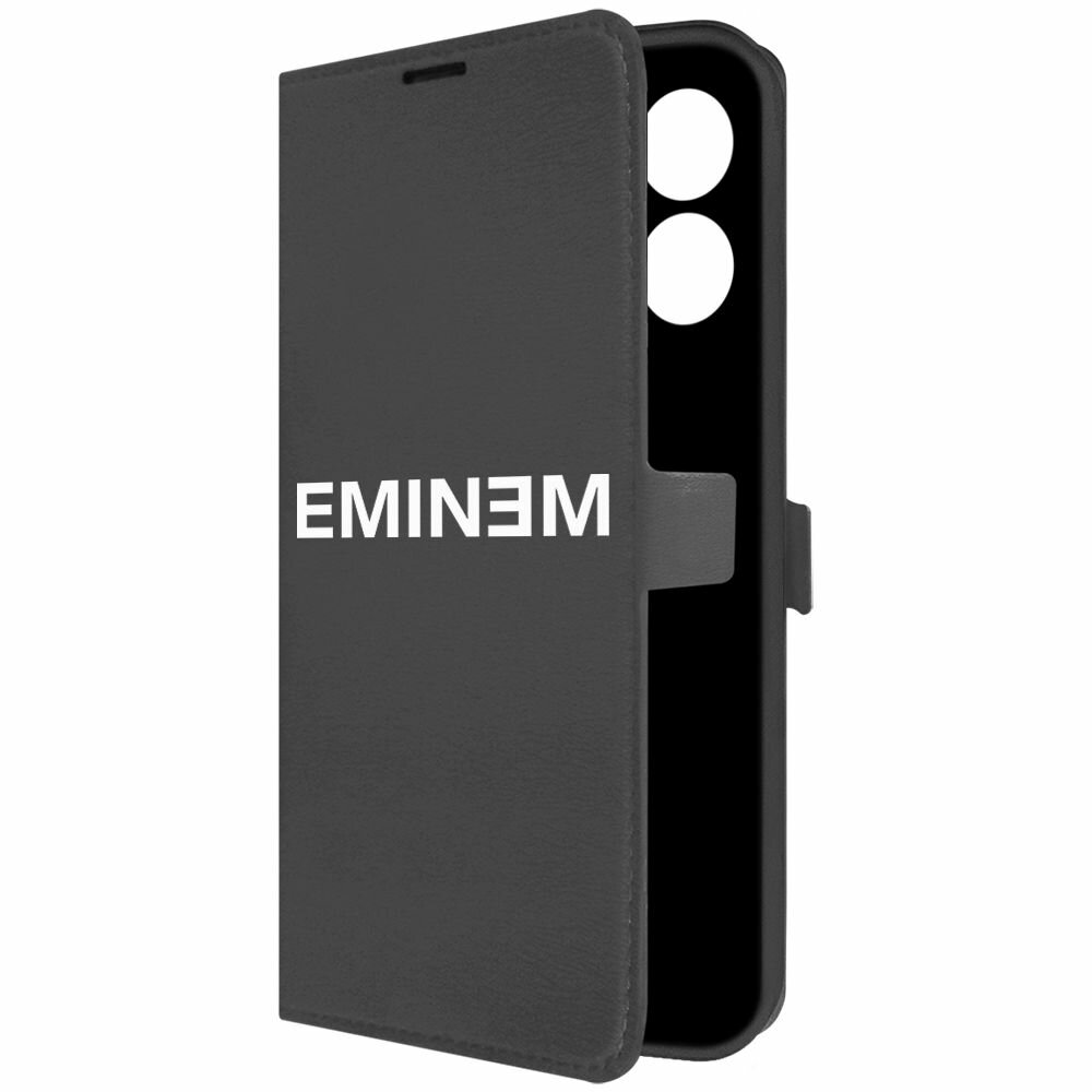 Чехол-книжка Krutoff Eco Book для Honor X7a Plus Eminem (Эминем) (черный)