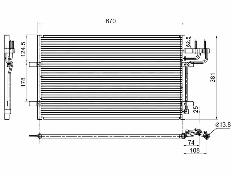 ST-FDA5-394-0 Радиатор кондиционера FORD FOCUS II, C-MAX 05-