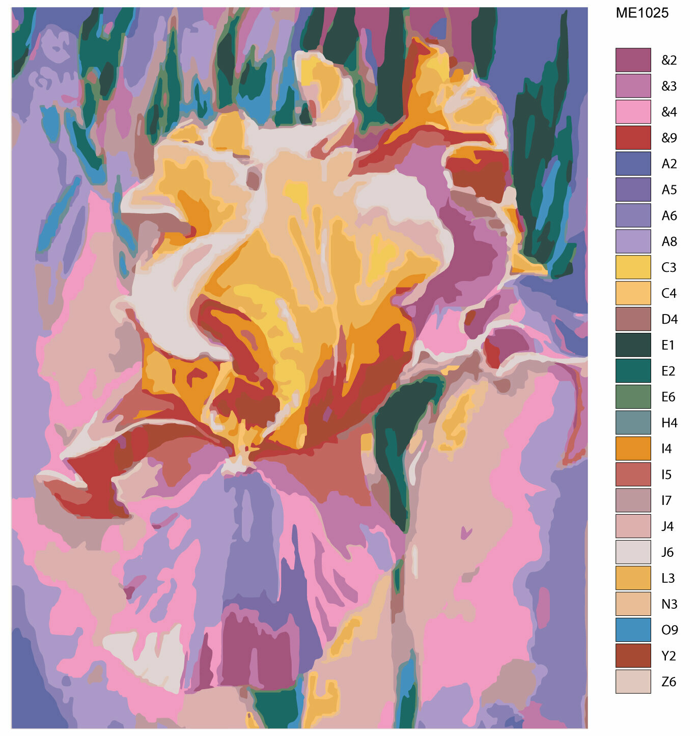Картина по номерам "Ирис" ME1025 40х50