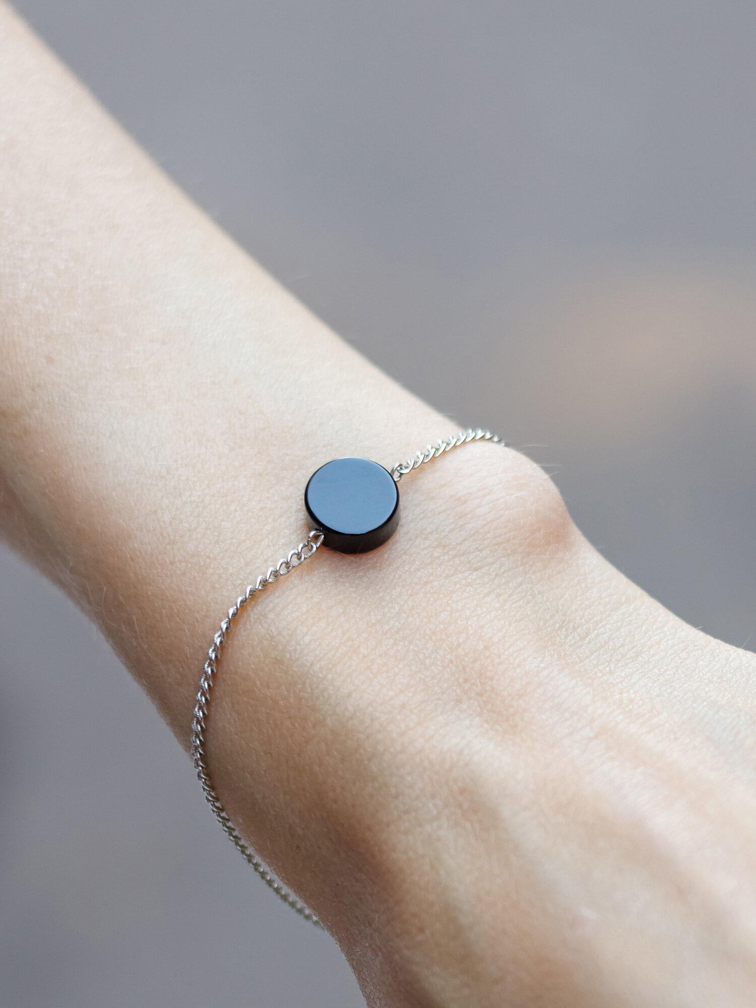 Браслет-цепочка, агат