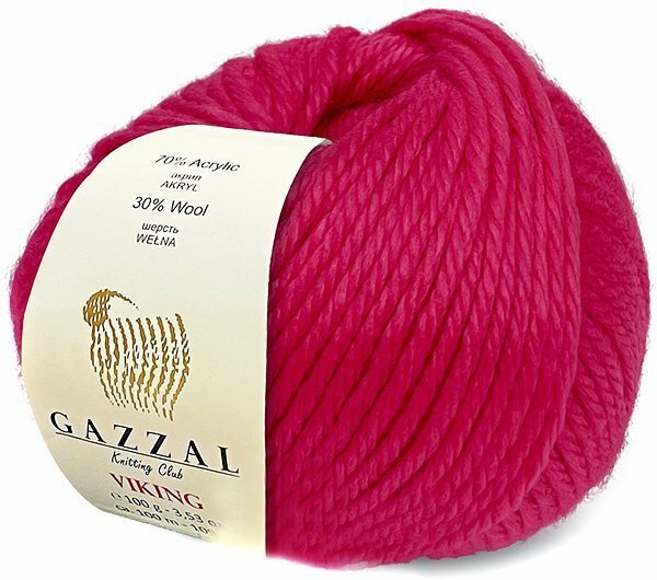 Пряжа Gazzal VIKING 4024 мальва (4 мотка)