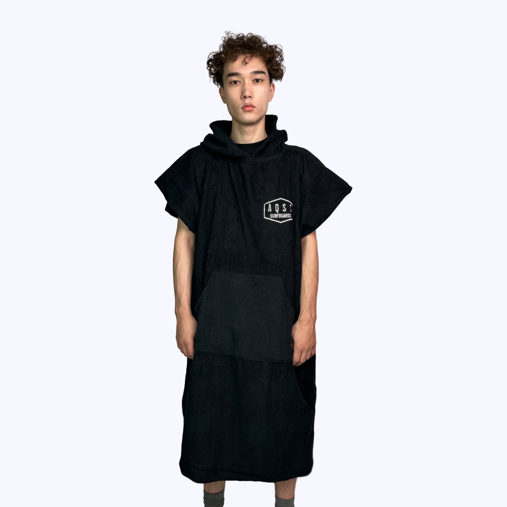 Пончо для сёрфинга и водных видов спорта Aqss Surfboards S24 - Черный