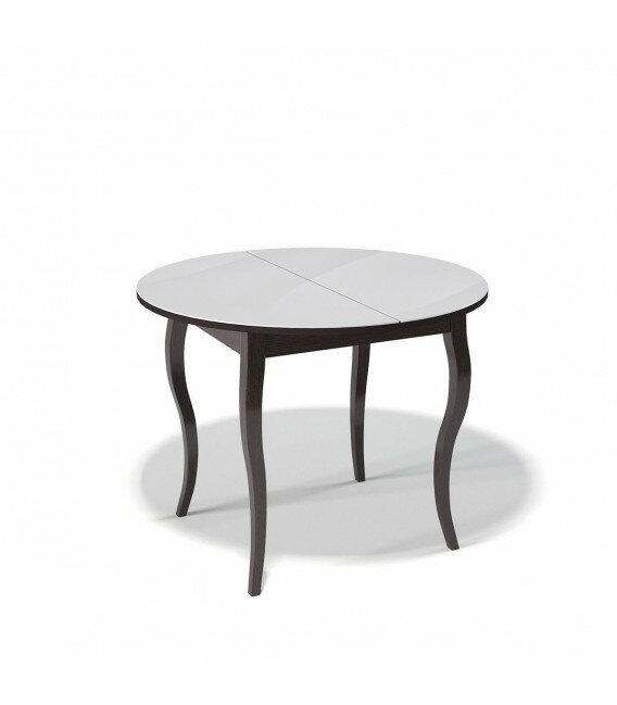 Стол KENNER 1000 С венге/стекло белое сатин