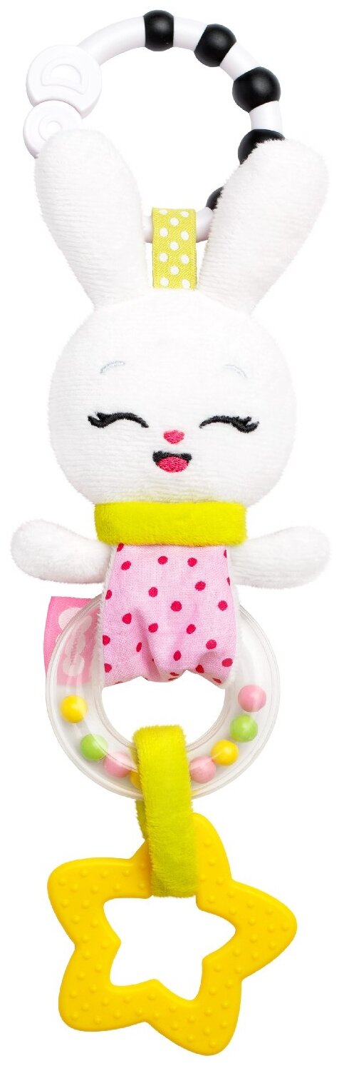 Игрушка - подвеска Зайка Банни, с погремушкой Мякиши 7042612 .
