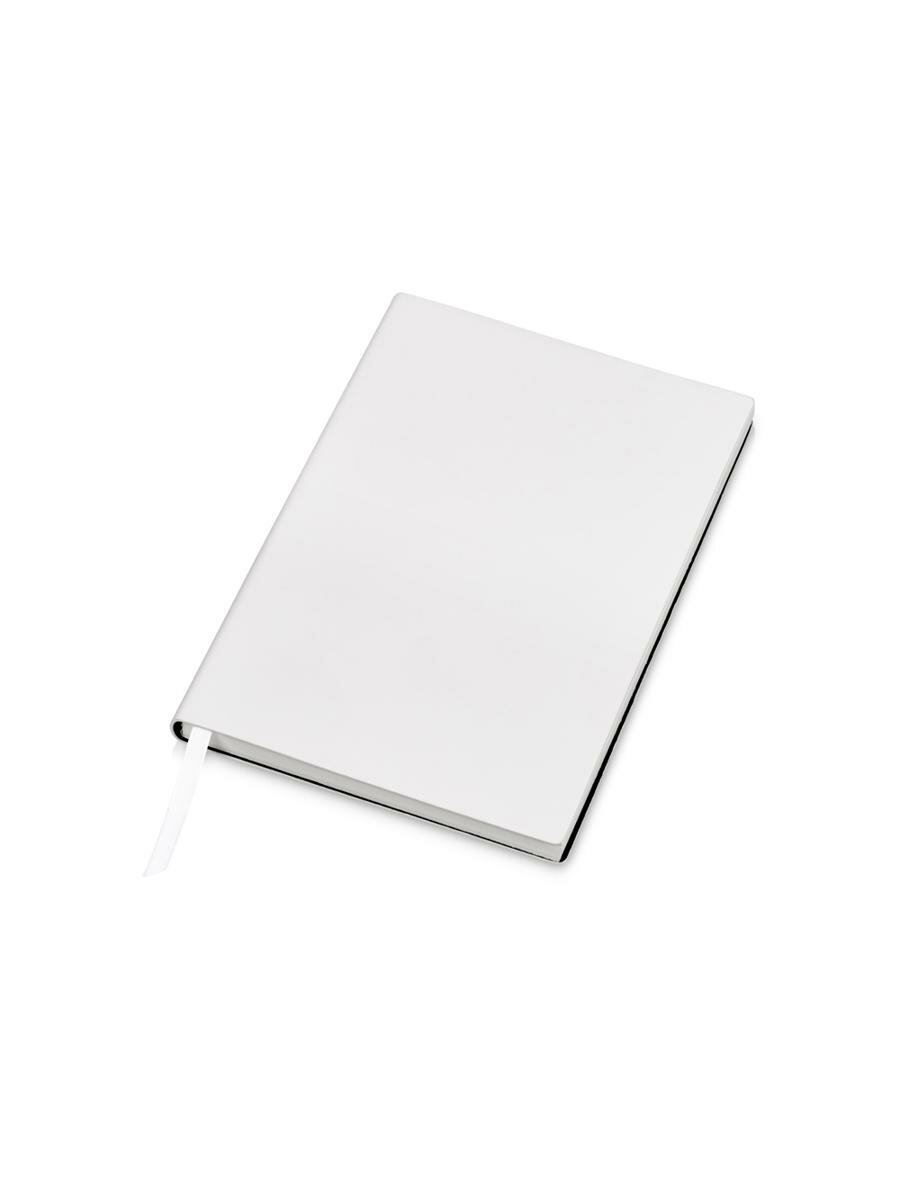 Бизнес-блокнот А5 «C1» с гибкой обложкой soft-touch, цвет белый