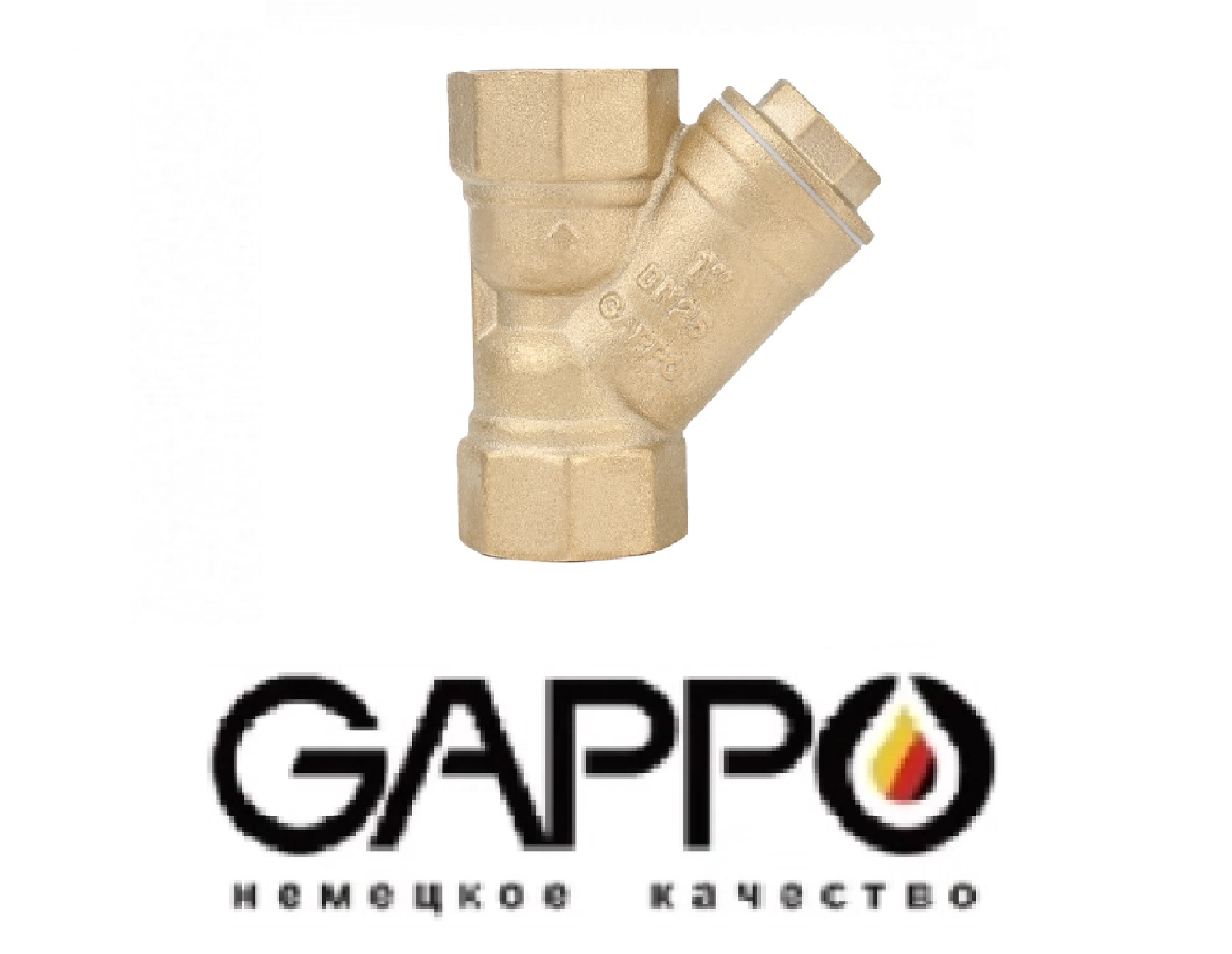 Фильтр косой ВР/ВР, сетчатый латунный 3/4", Gappo G1240.05 / НС-1441797
