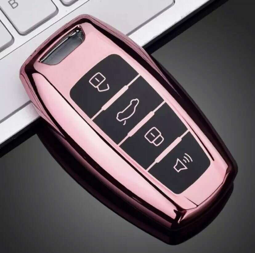 Чехол на не выкидной ключ TPU Haval Dargo, Jolion, F7, F7x pink