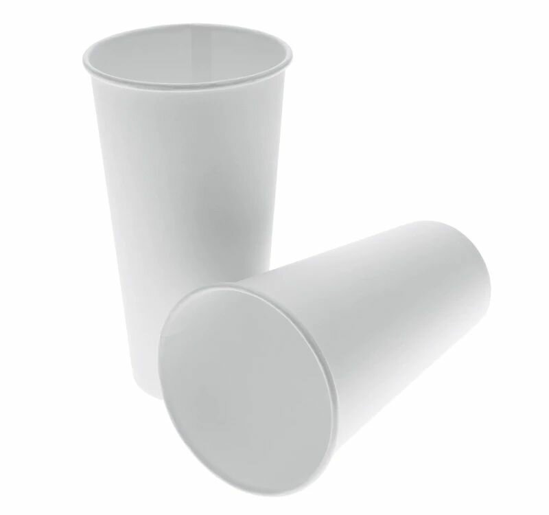 Набор стаканов картонных 500(600)мл d-90мм белый уп/45шт для холодного