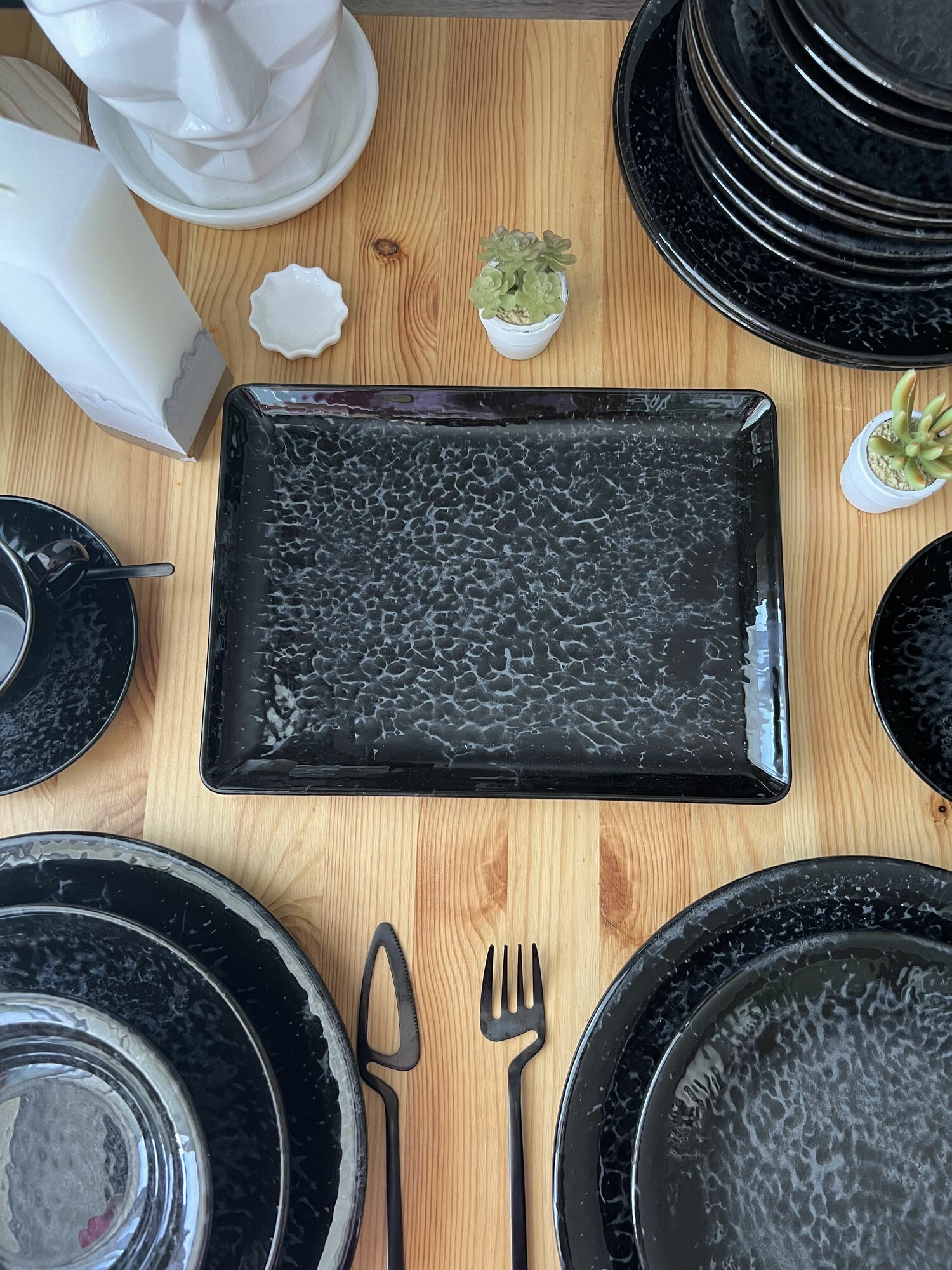 Блюдо Kutahya Porselen (Турция), фарфор 27*20 см, 1 шт, цвет черный