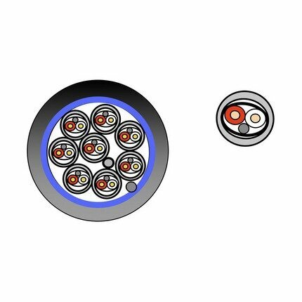 Мультикор на метраж Gabriel AM AWG26 F/F 4P FRNC, 1 м