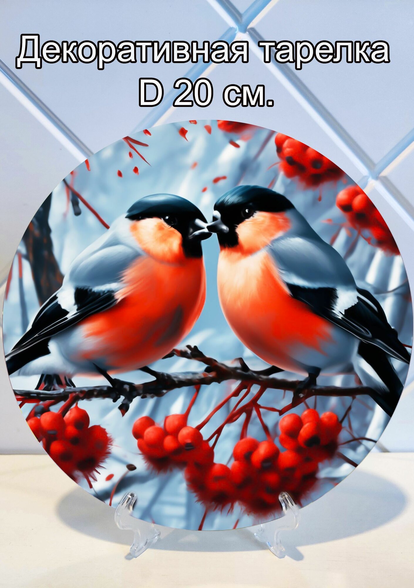 Декоративная тарелка "Зимняя коллекция"