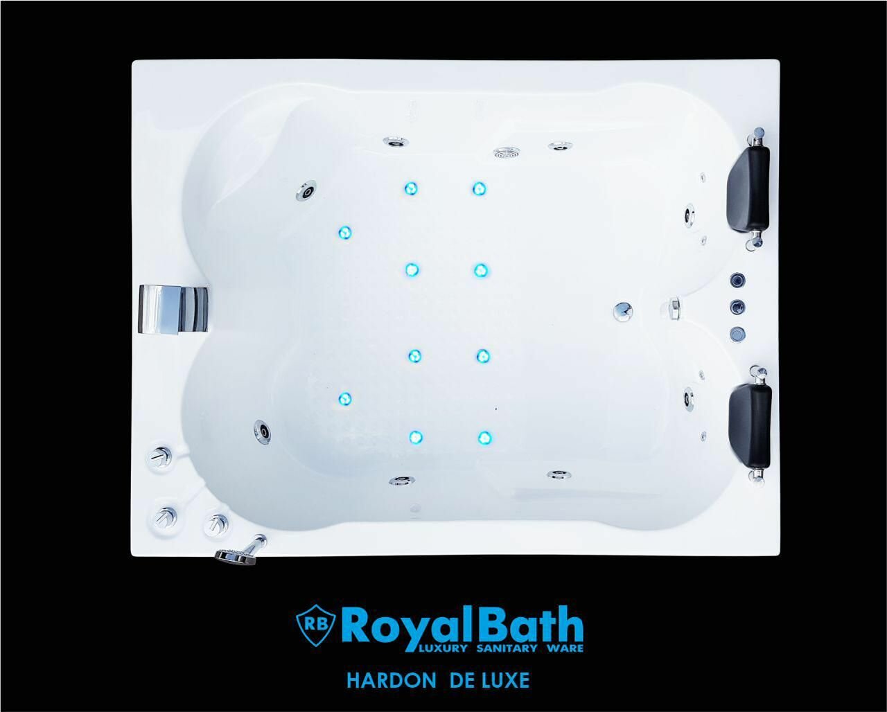 Гидромассажная ванна джакузи прямоугольная двухместная HARDON DE LUXE 200X150X75