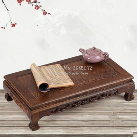 Прямоугольный маленький чайный китайский низкий столик татами из красного дерева