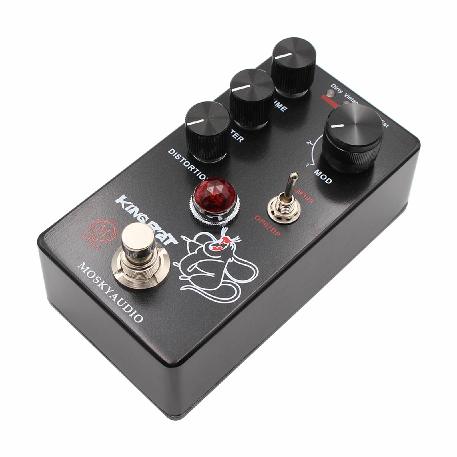Эффектная гитарная педаль Fuzz Distortion с 4 режимами переключения, регулировками Volume, Filter и Distortion: компактная портативная цифровая модель для электрогитары KING