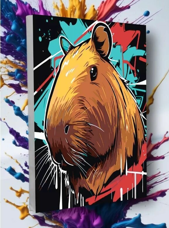 Картина по номерам Капибара Хомяк Животные Стиль 40х50