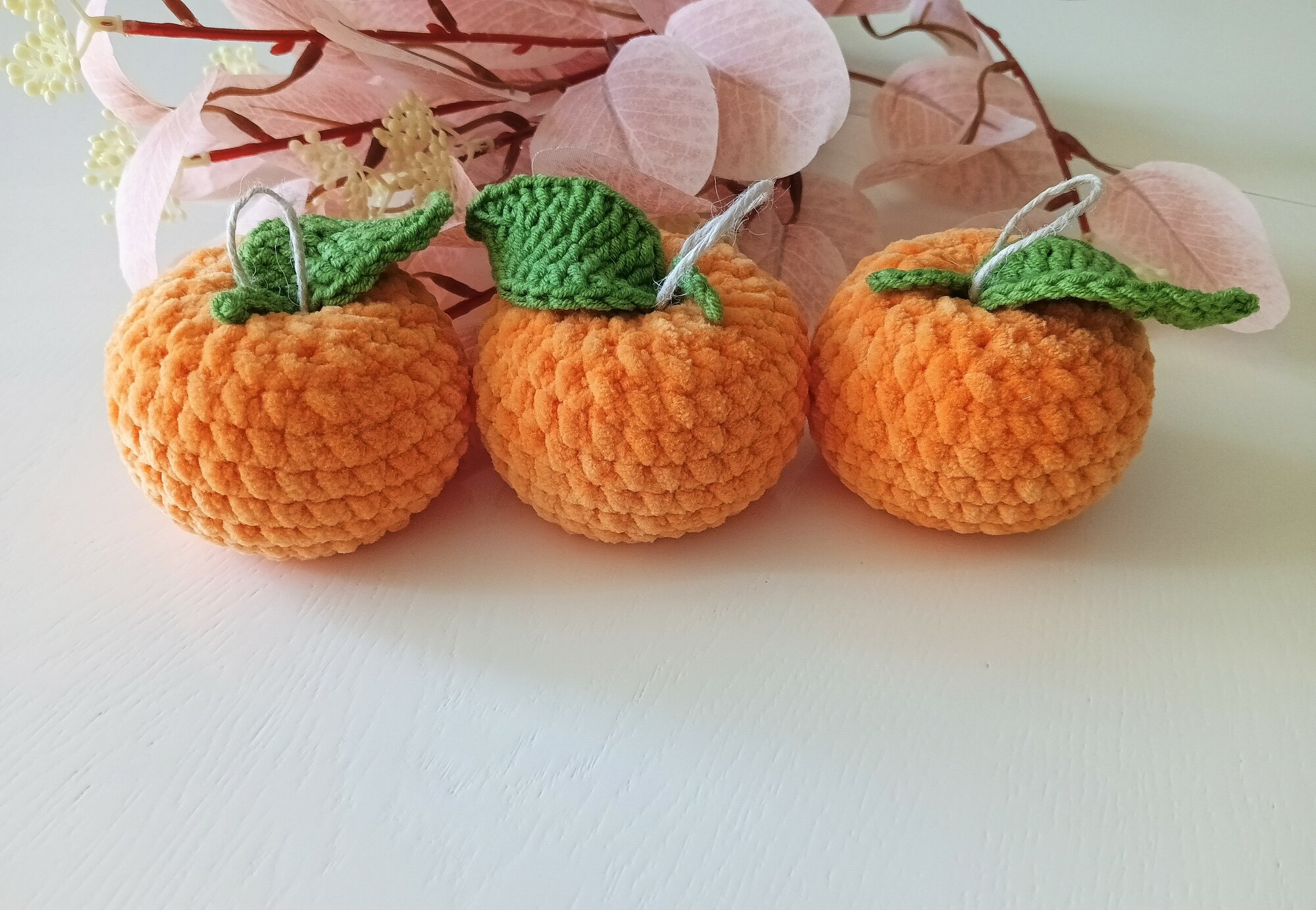 Набор вязанного декора "Мандарины", 3 шт.