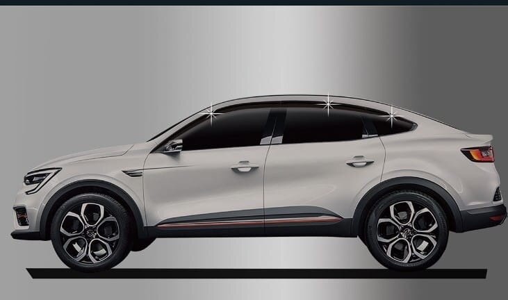 Дефлекторы Renault Arkana Auto Clover, 2020 г, комплект 6 шт