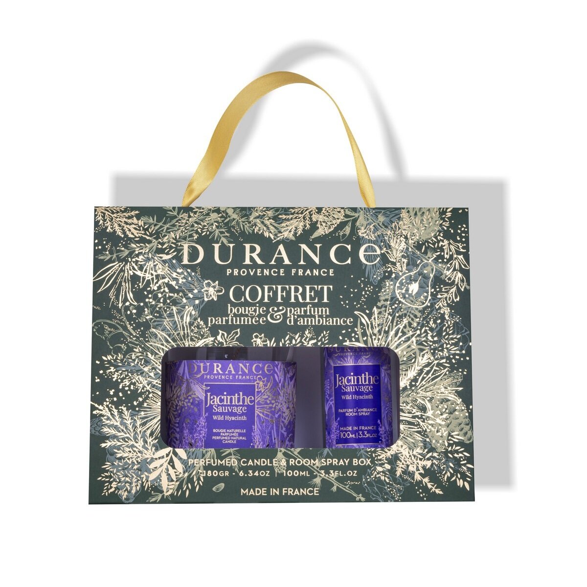 Durance / Набор ароматическая свеча и духи спрей для дома, аромат Дикий гиацинт / Wild Hyacinth