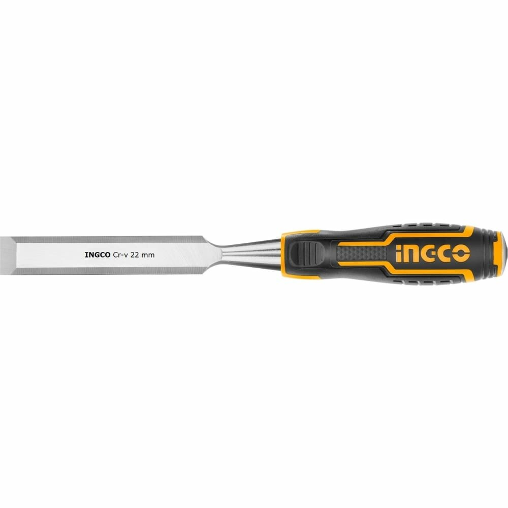 Стамеска INGCO INDUSTRIAL HWC0822, CrV, двухкомпонентная рукоять, 22 мм