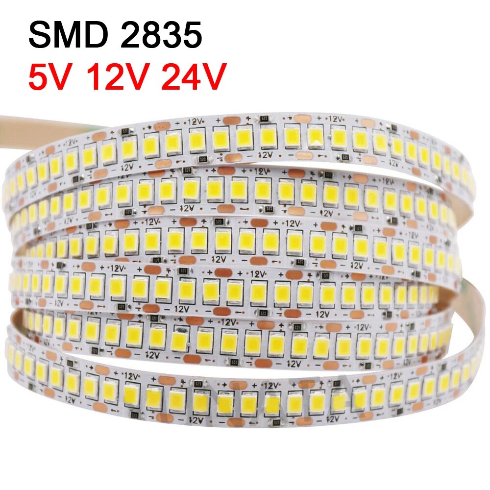 RAZEND Светодиодная лента 5м, Cold White, 12V, 300LEDs