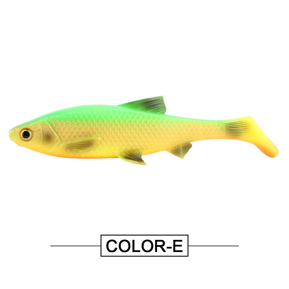 Spinpoler 3d River Roach Paddle Tail мягкая приманка 5г/10г/20г/40г Белый, 20g, Color-E