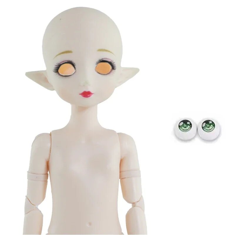 Кукла-эльф BJD для практики макияжа makeup green eye, only head