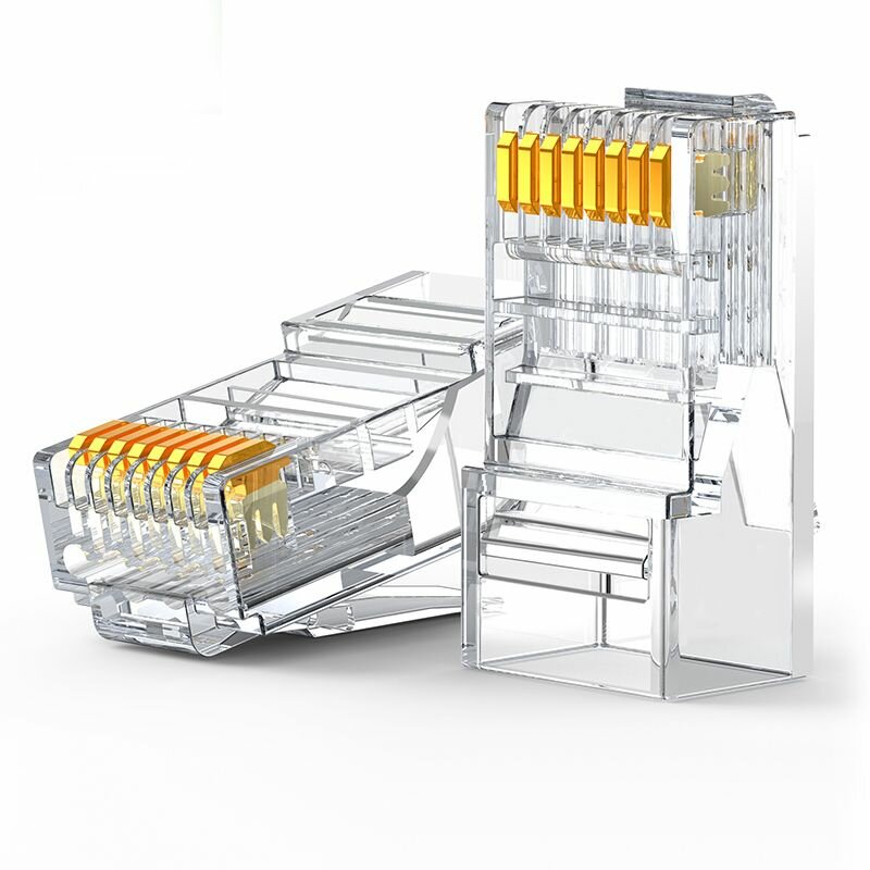 Коннектор UGREEN NW120 (60558) Cat 6 Unshielded RJ45 Modular Plugs 100 шт. Цвет: прозрачный